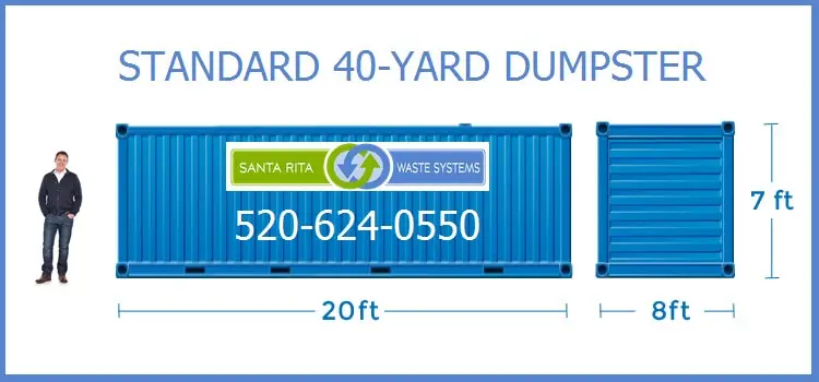 40 Yard Rolloff Dumpster Rental | Tucson | Santa Rita Waste Systems